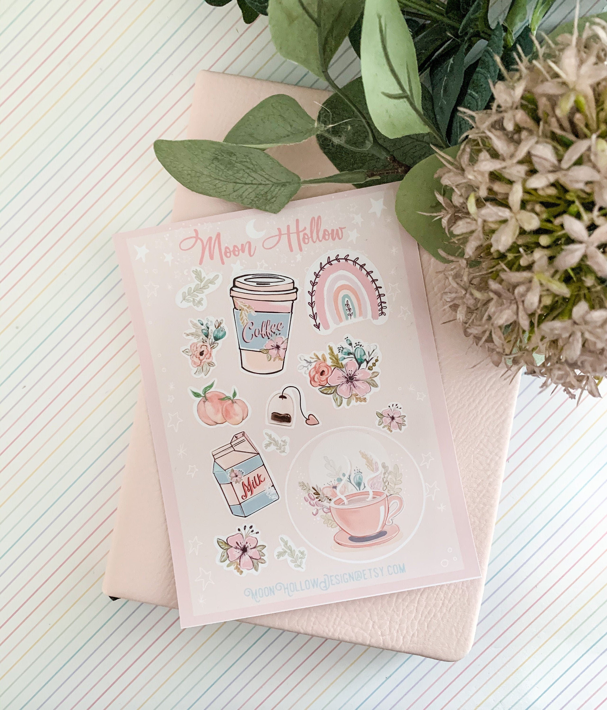 Cute cottagecore sticker sheet. – Moon Hollow Design